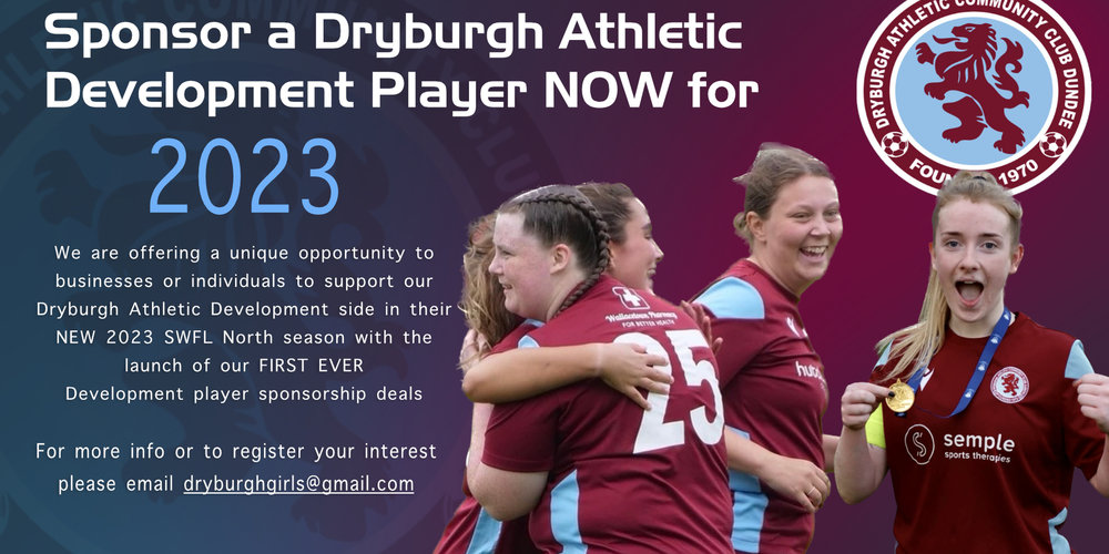 Sponsor a Dryburgh Development player for 2023 | My Club Hub