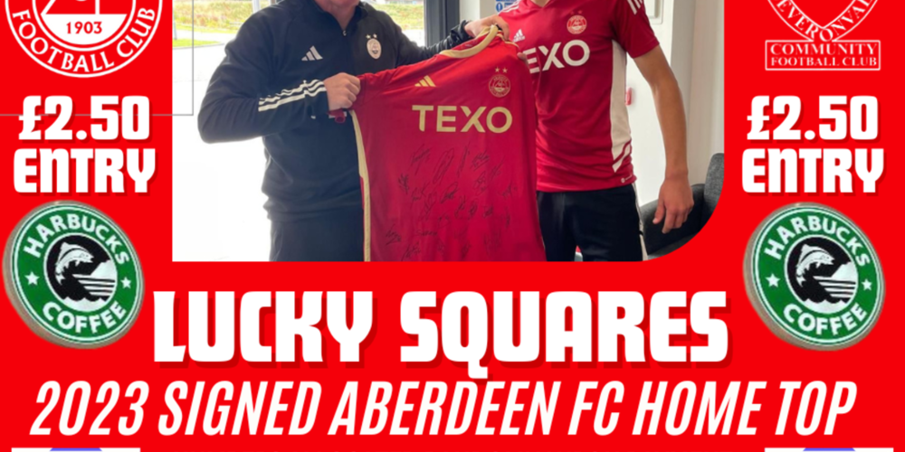 Lucky Squares - 2023 Signed Aberdeen FC Home Top | My Club Hub